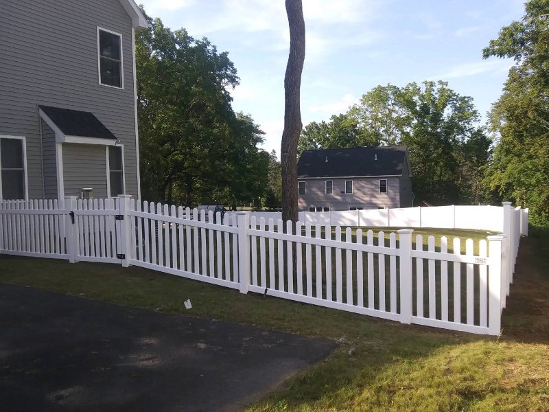 4' PVC Spaced Picket Style - Backyard Fence