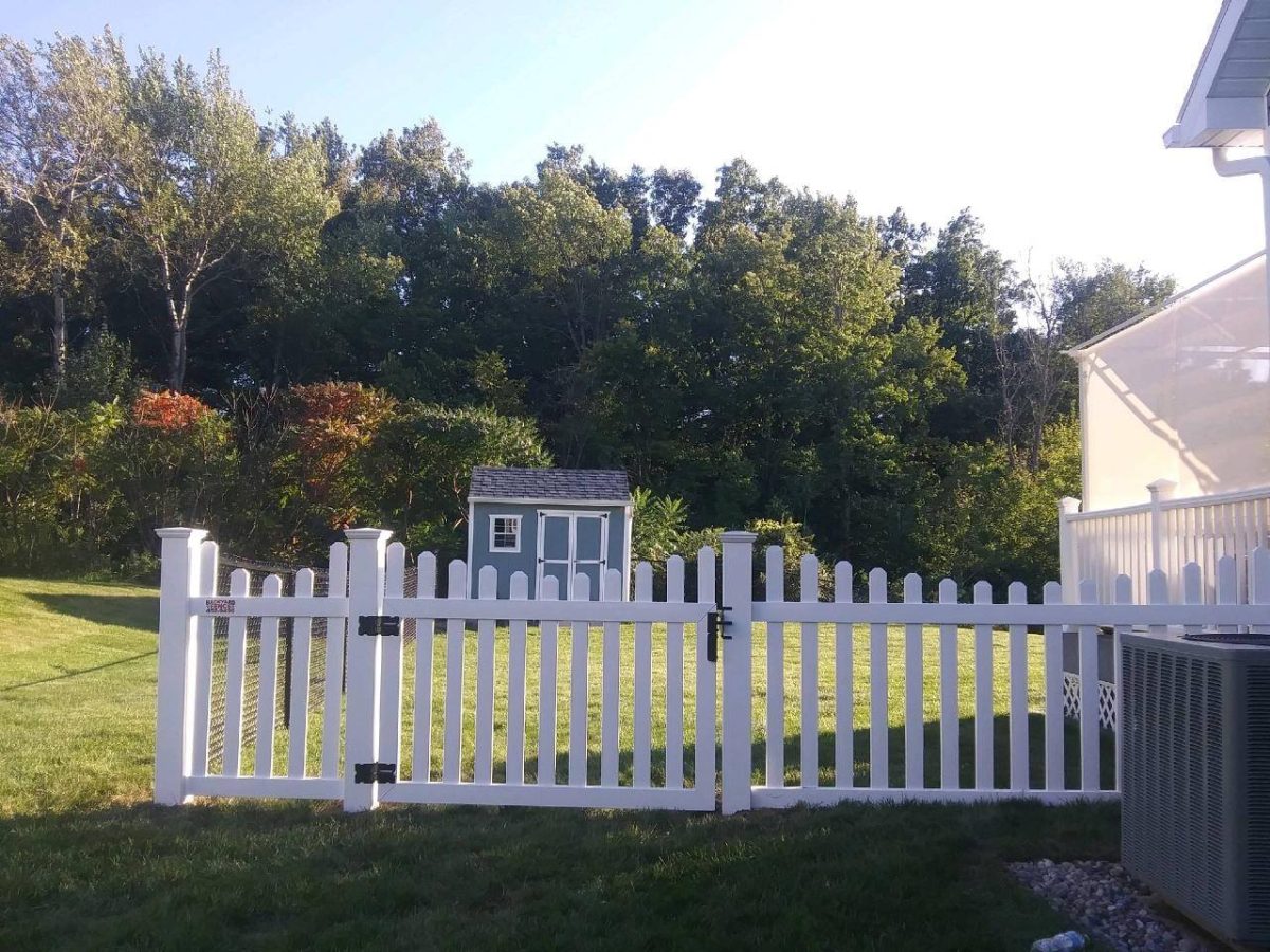 4' PVC Spaced Picket Style - Backyard Fence