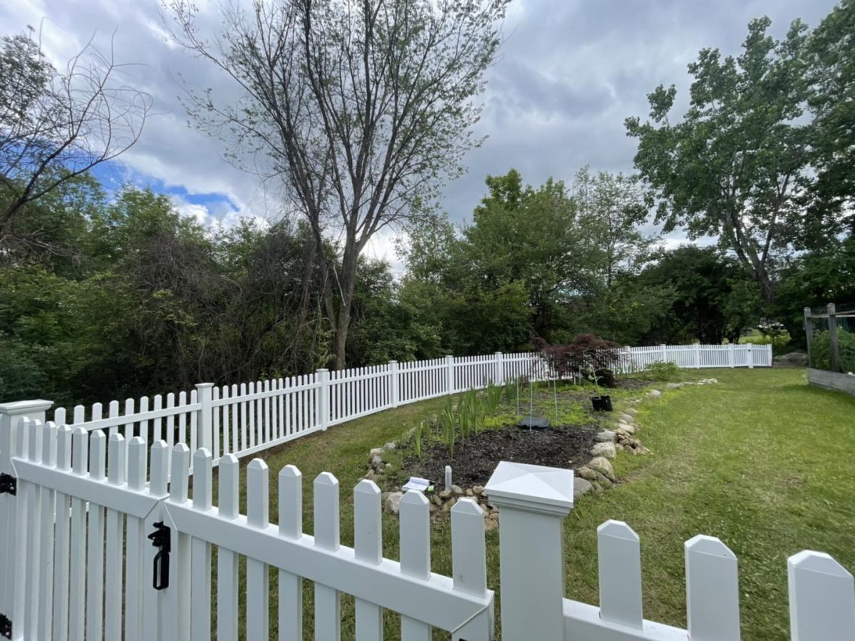 4' PVC Spaced Picket Style - Backyard Fence