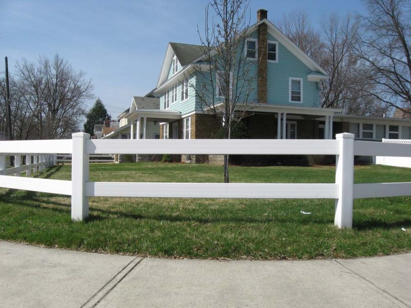 4' PVC Spaced Picket Style - Backyard Fence