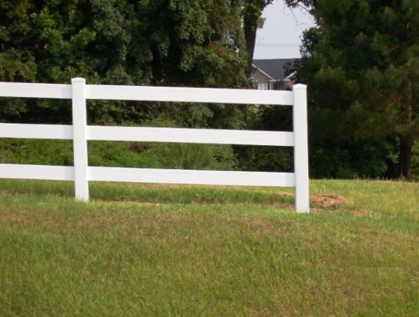 4' PVC Spaced Picket Style - Backyard Fence